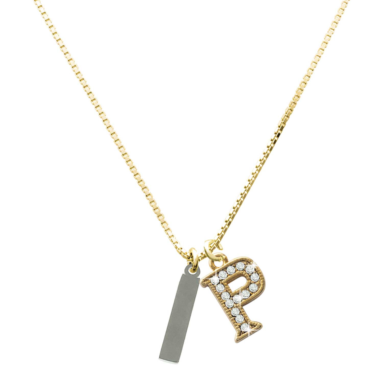 Delight Jewelry Stainless Steel Rectangular Blank Tag - Large Goldtone ...