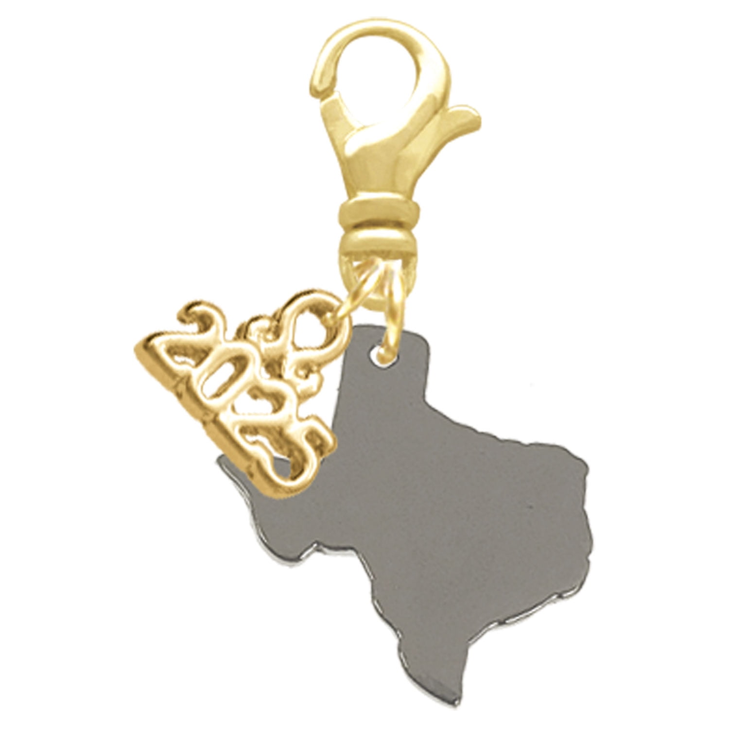 Delight Jewelry Stainless Steel Texas - Gold-tone Clip on Charm with ...