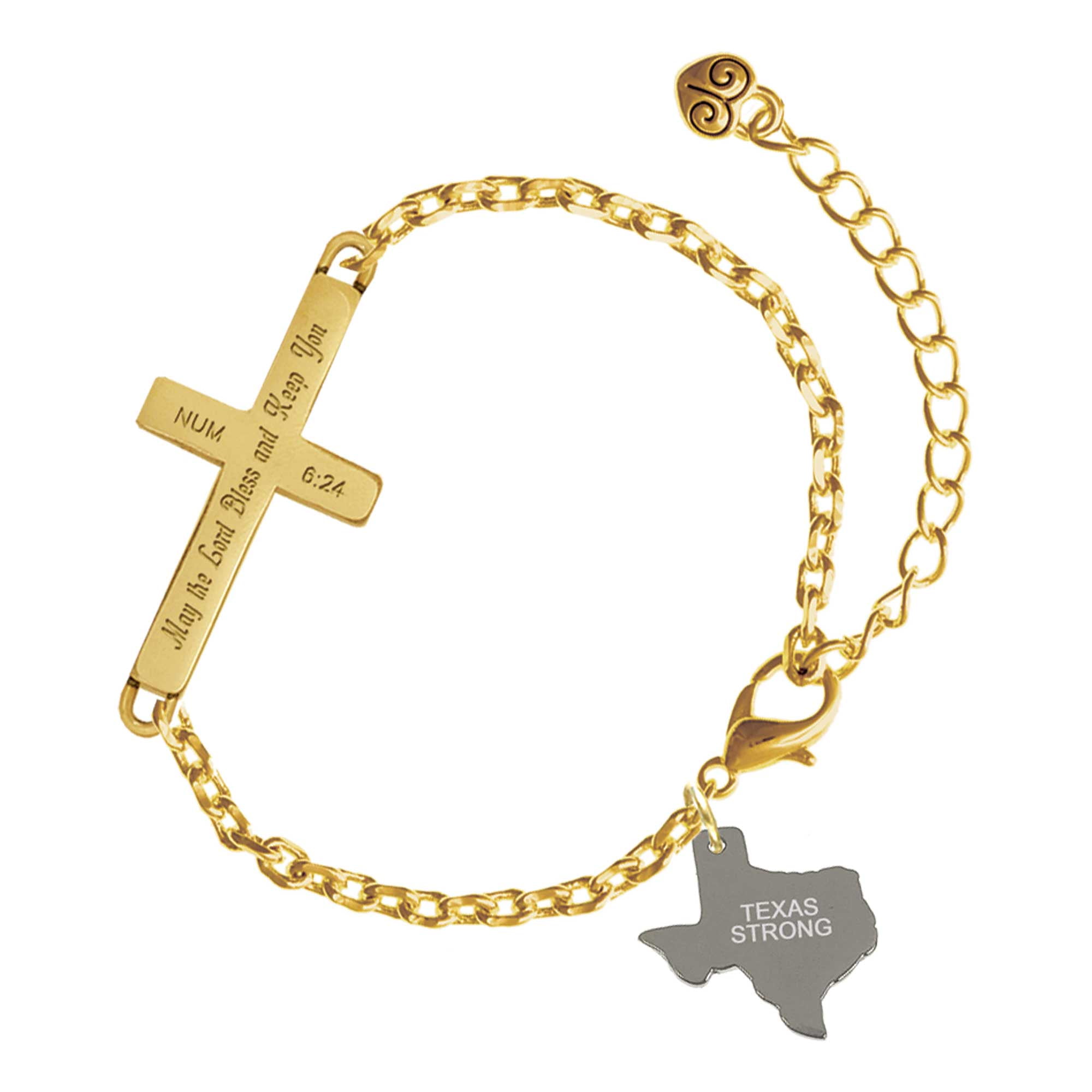 Delight Jewelry Stainless Steel Texas Strong - Gold Tone Numbers 6:24 ...