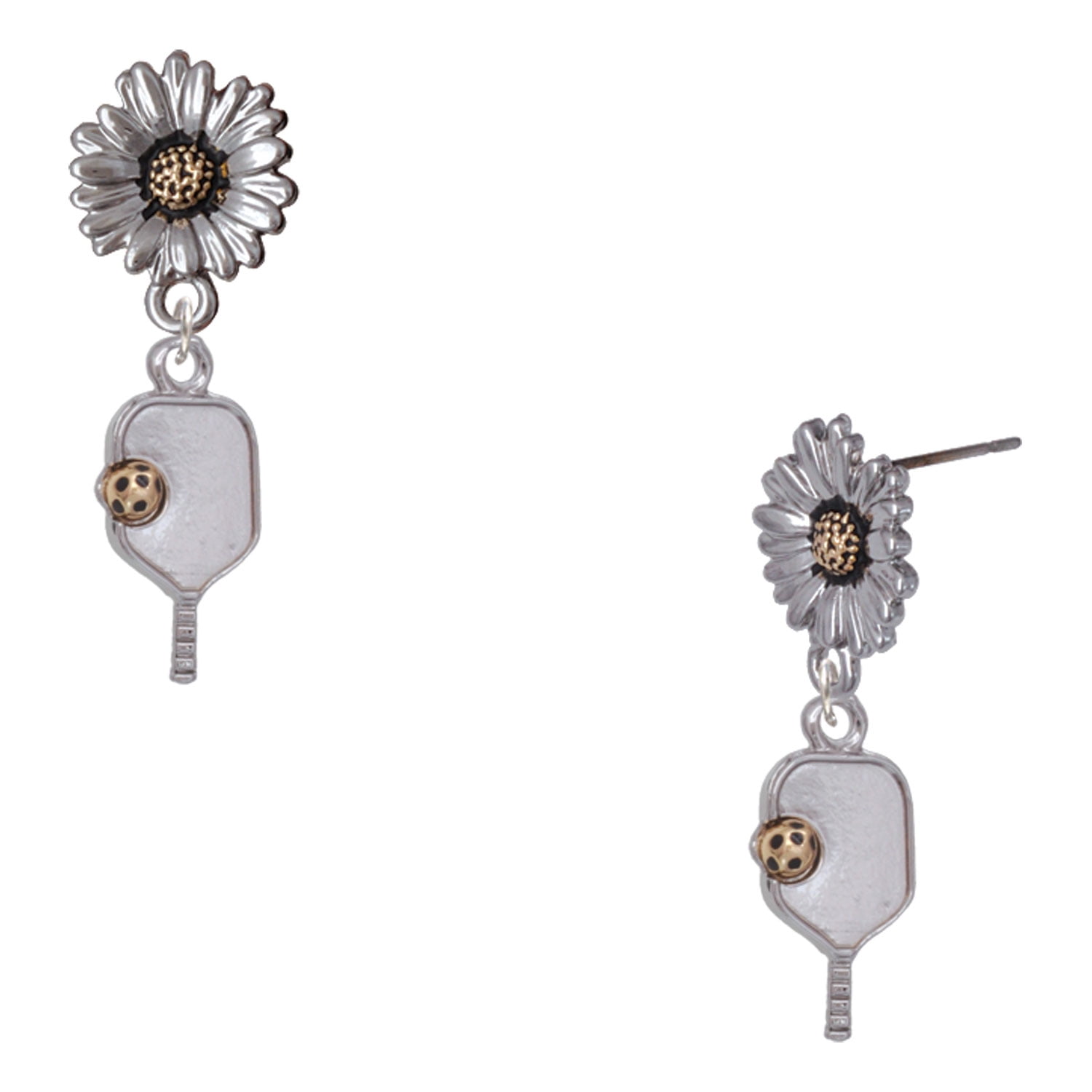 Delight Jewelry Two-tone Pickleball Paddle - Two-tone Daisy Flower Post ...