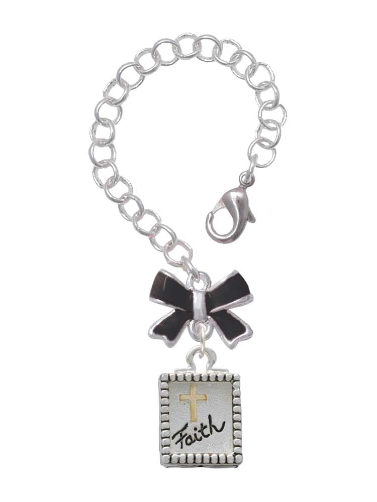 Delight Jewelry Two-tone Shadow Box ''Faith'' with Cross - Silvertone ...