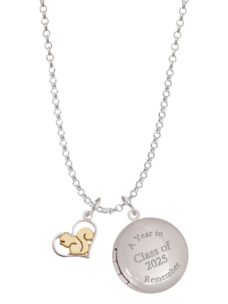 Delight Jewelry Two-tone Squirrel in Heart - Class of 2025 Year to ...
