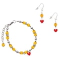 Delight Jewelry Yellow Beaded Bracelet and Earring Set, featuring ...