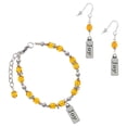 Delight Jewelry Yellow Beaded Bracelet and Earring Set, featuring ...