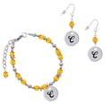 Delight Jewelry Yellow Beaded Bracelet and Earring Set, featuring ...