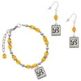 Delight Jewelry Yellow Beaded Bracelet and Earring Set, featuring ...