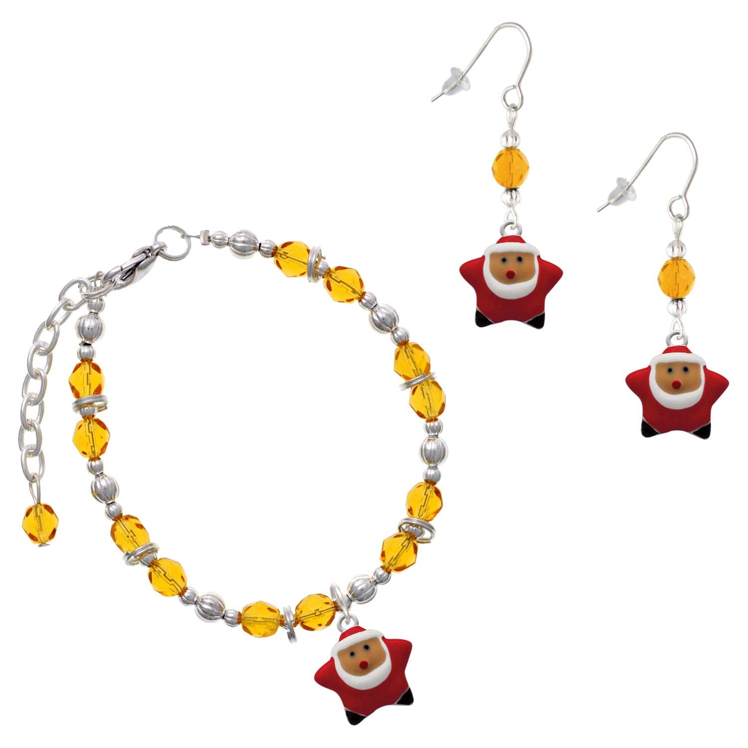 Delight Jewelry Yellow Beaded Bracelet and Earring Set, featuring ...