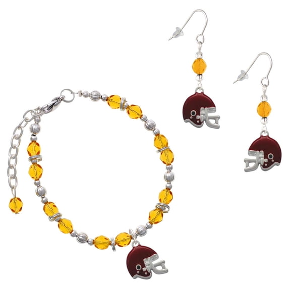 Delight Jewelry Yellow Beaded Bracelet and Earring Set, featuring ...