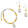 Delight Jewelry Yellow Beaded Bracelet and Earring Set, featuring ...