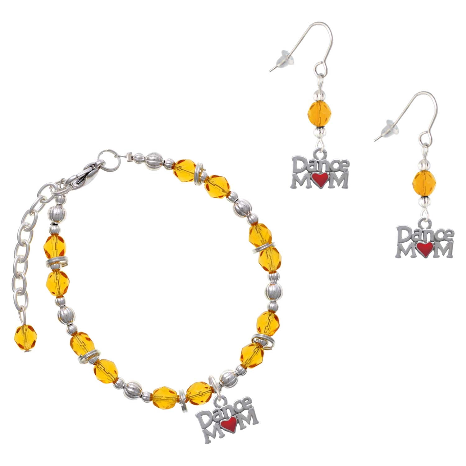 Delight Jewelry Yellow Beaded Bracelet and Earring Set, featuring ...
