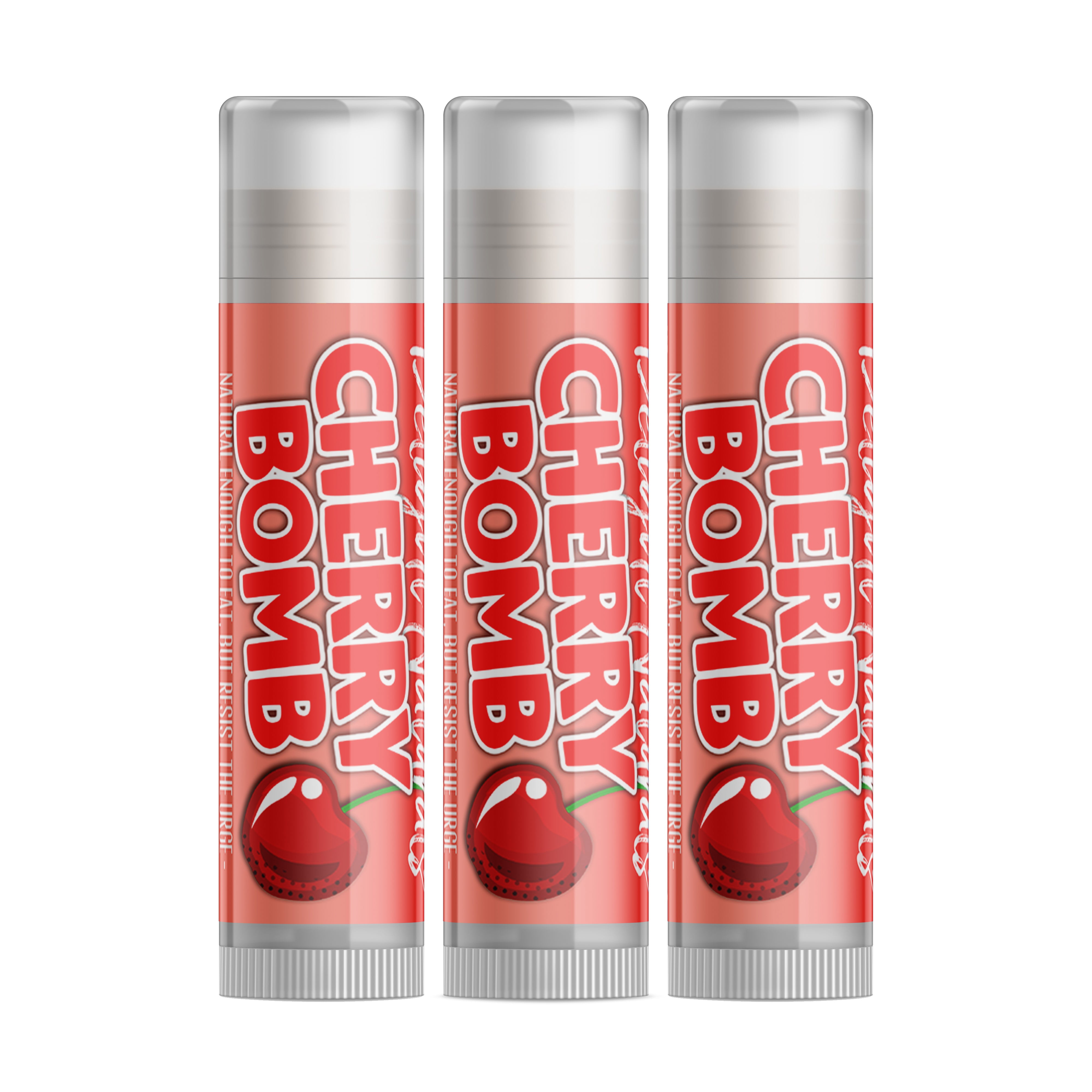Delight Naturals Cherry Bomb Lip Balm - 3 Pack - Walmart.com