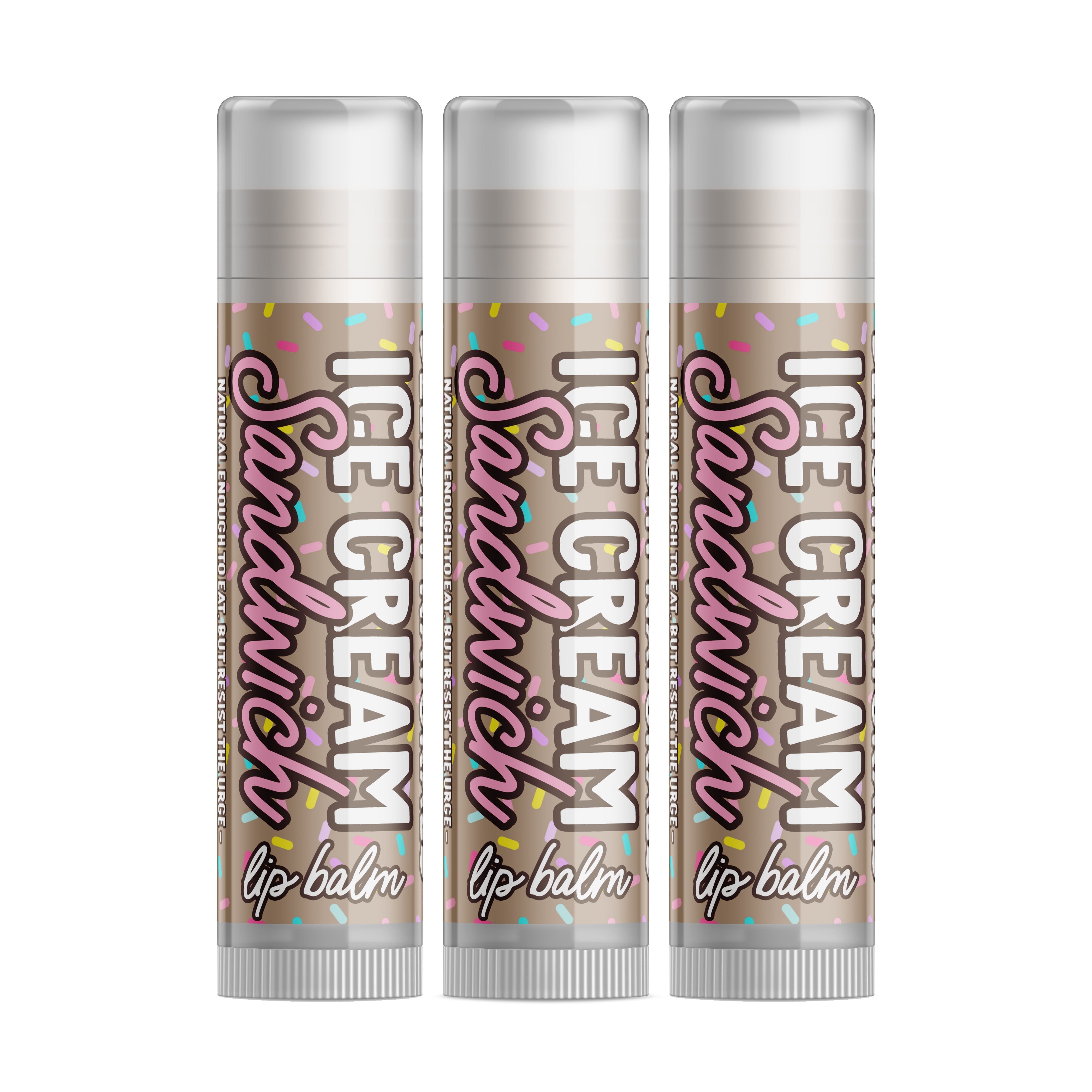 Delight Naturals Ice Cream Sandwich Lip Balm - 3 Pack - Walmart.com