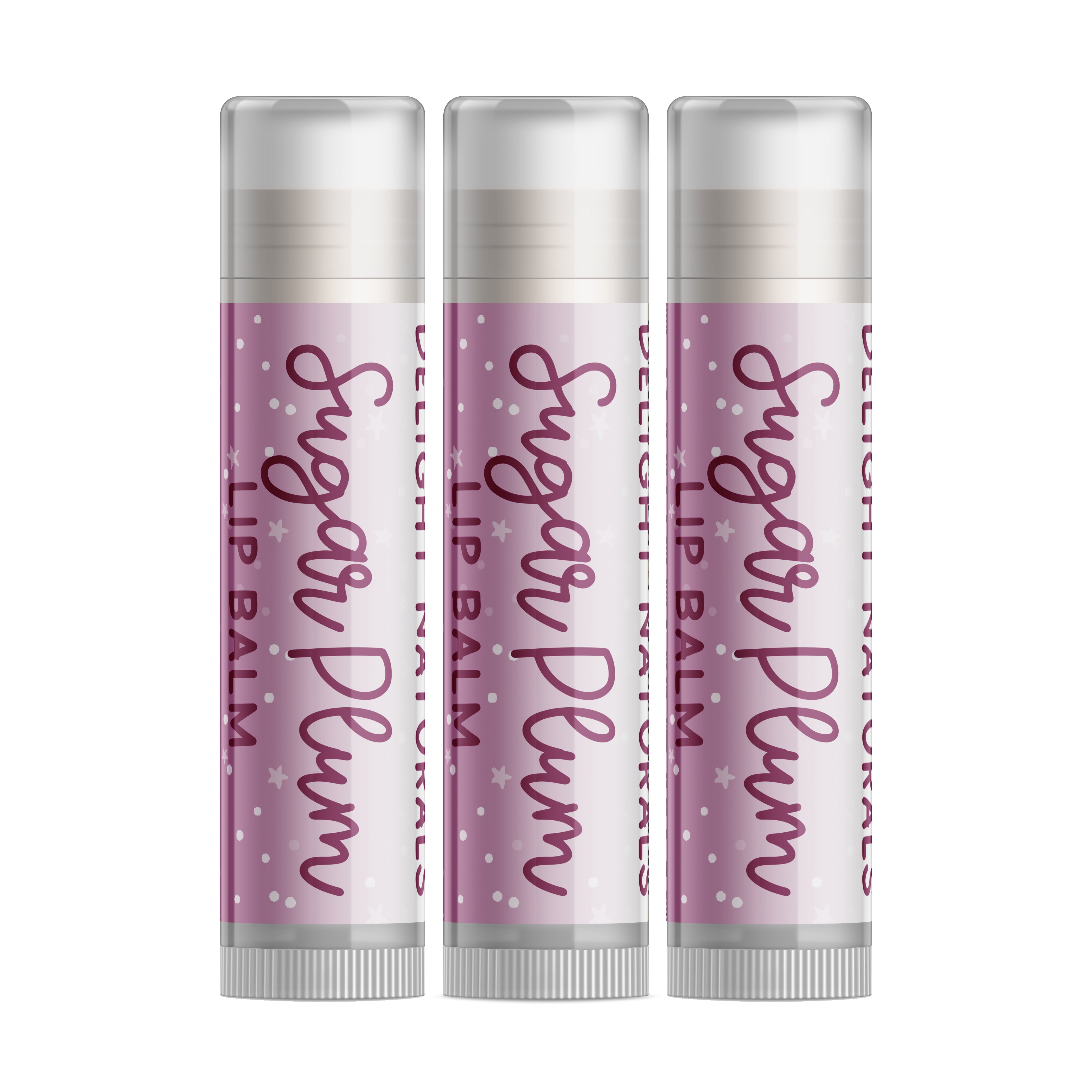 Delight Naturals Sugar Plum Lip Balm - Three Pack - Walmart.com