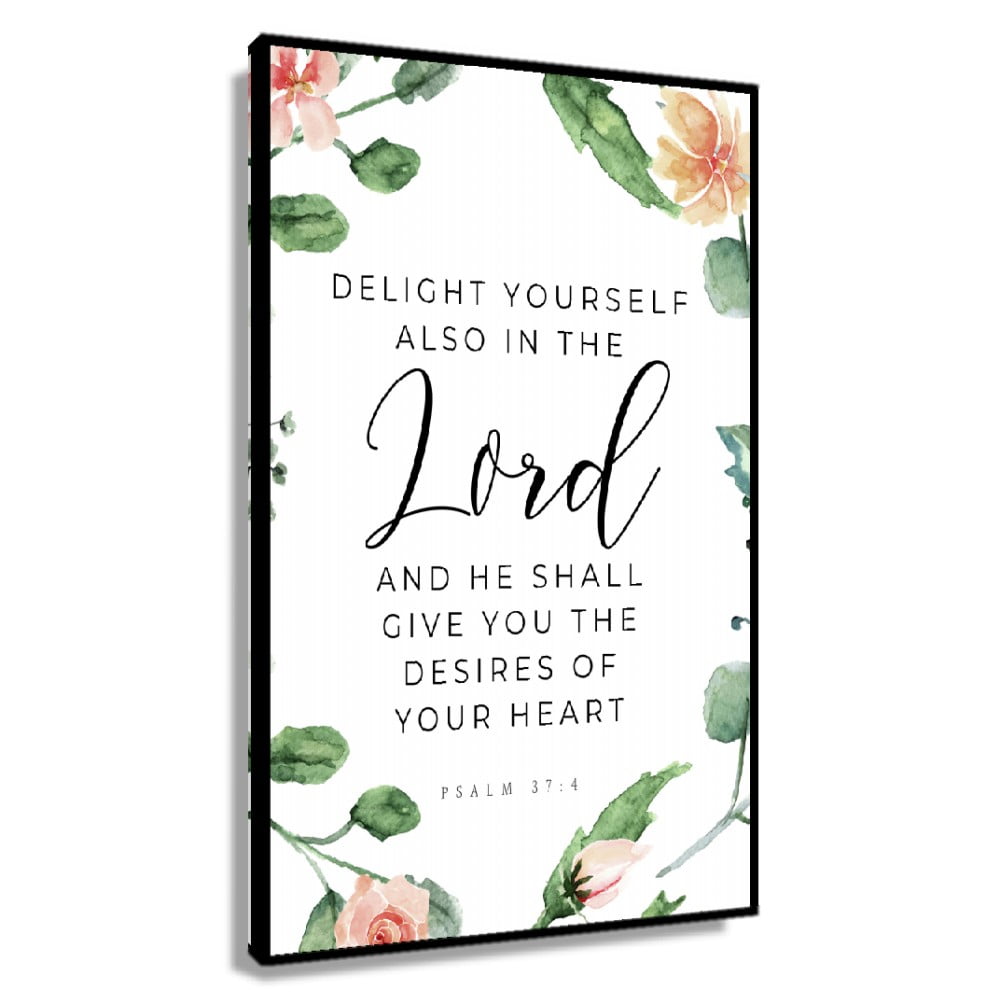 Delight Yourself in The Lord Printable Psalm 37 4 Bible Verse Wall Art ...