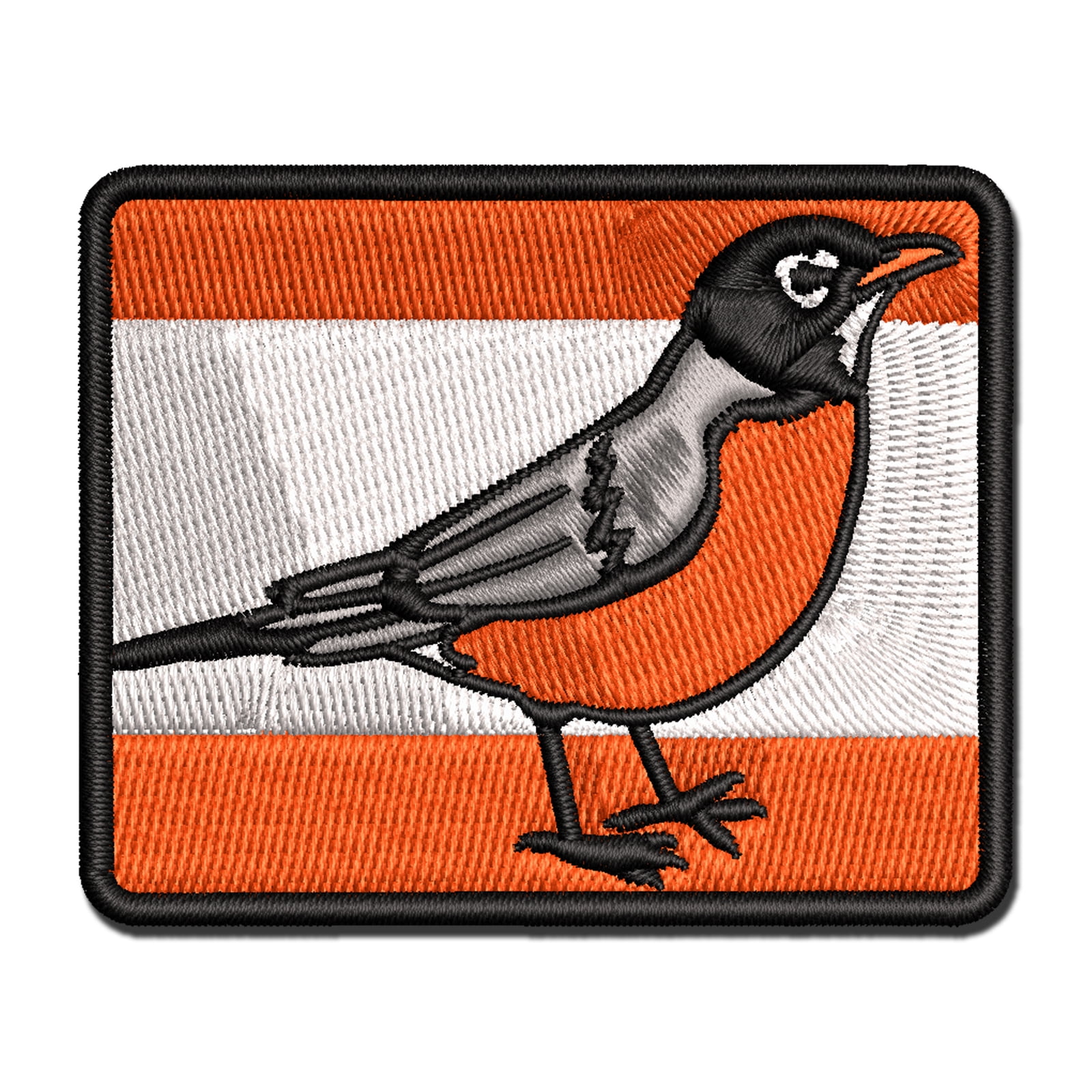 Delightful American Robin Bird Applique Multi-Color Embroidered Hook ...