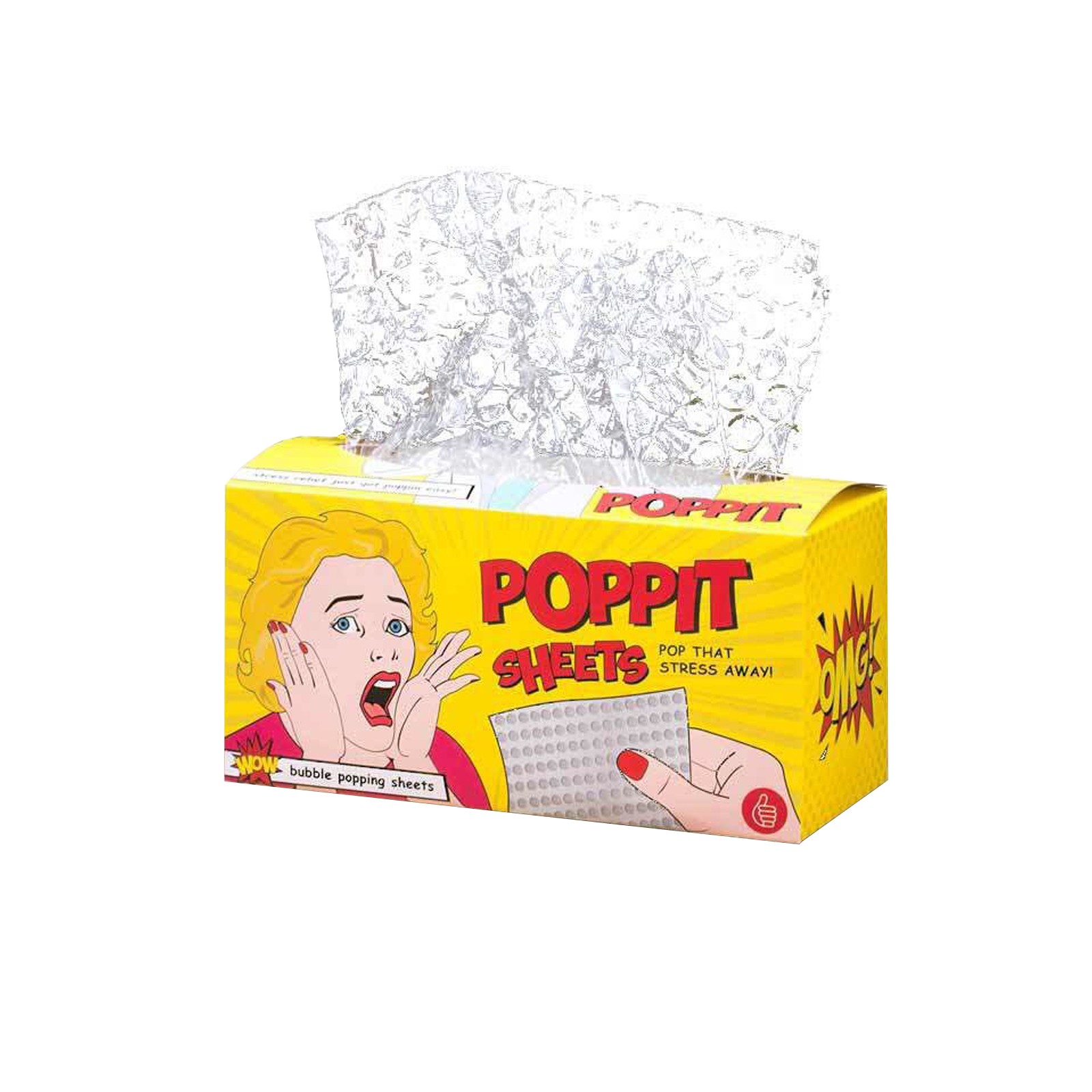 Delightful Bubble Relief Box Sensory Toy, Poppit Sheets Fidget Stress ...