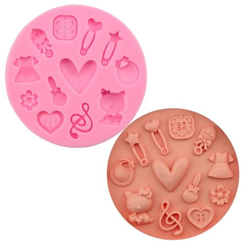 Delightful Button Note Silicone Molds - 2 Pack for Sweet Family Baking ...