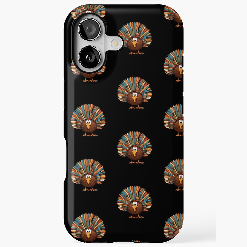 Delightful Colorful Turkey Happy Thanksgiving Case for iPhone 17 11 12 ...
