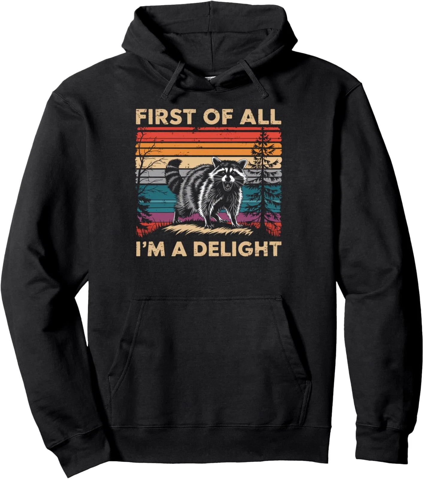 Delightful Critter Humor Cute Mischief Inspired Fun Graphic Cozy Hoodie ...