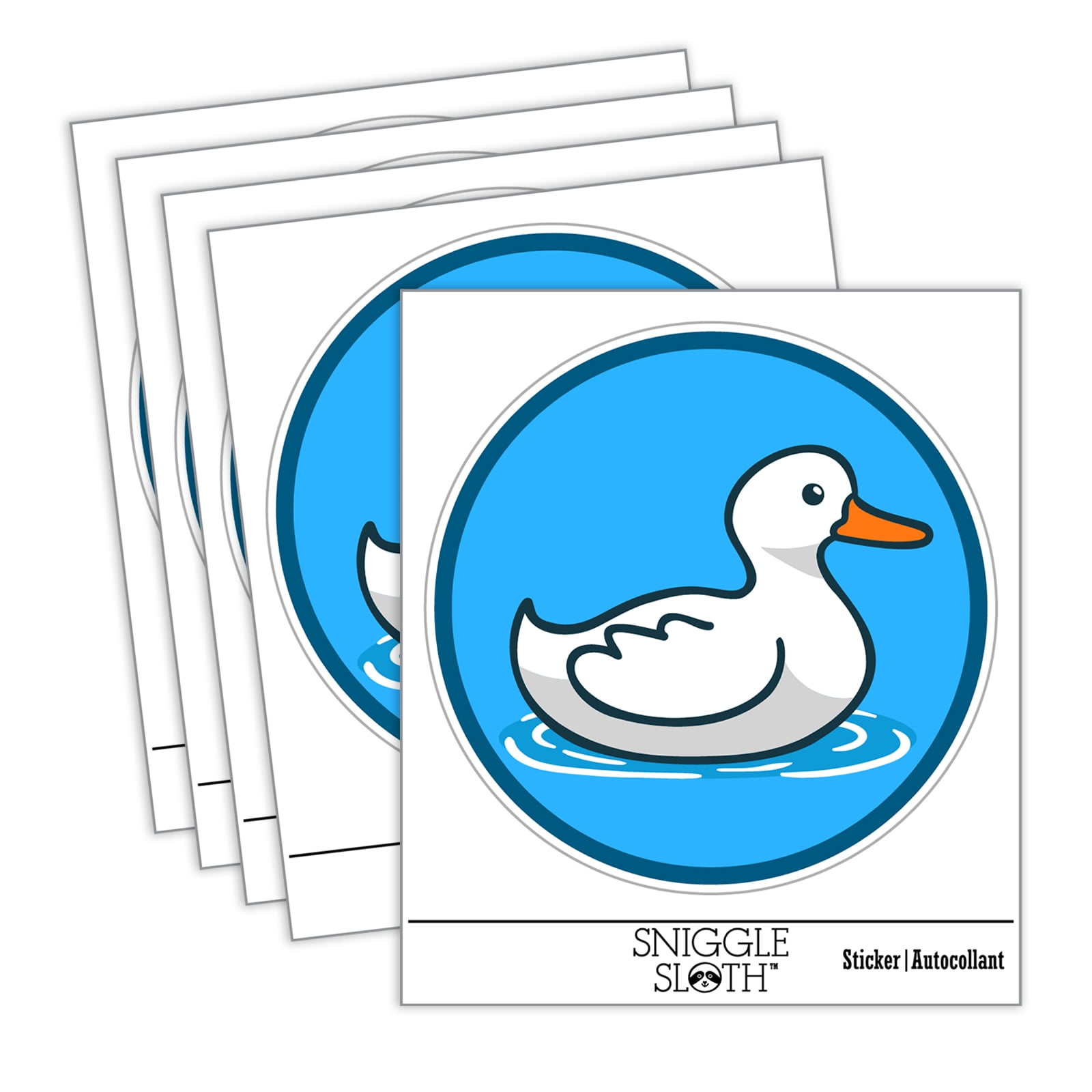 Delightful Duck Swimming on Water Car Window Bumper Water Bottle Phone ...