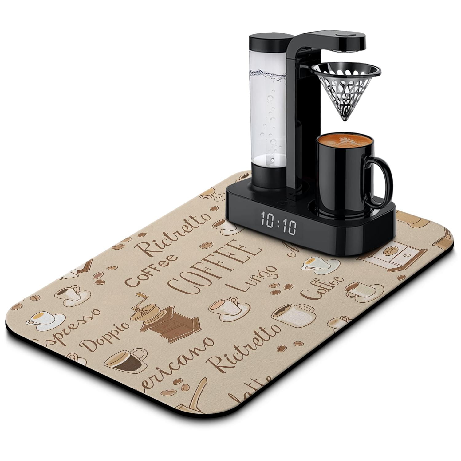 Delightful Fun Coffee Mat 19.5x12in - Perfect Coffee Bar Accessory ...