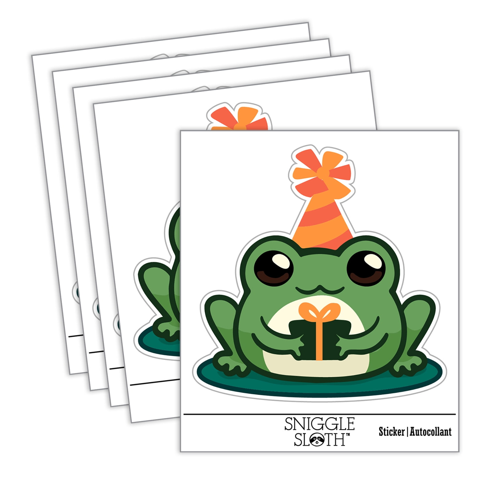 Delightful Kawaii Chibi Birthday Frog Toad Holding Gift Car Window ...