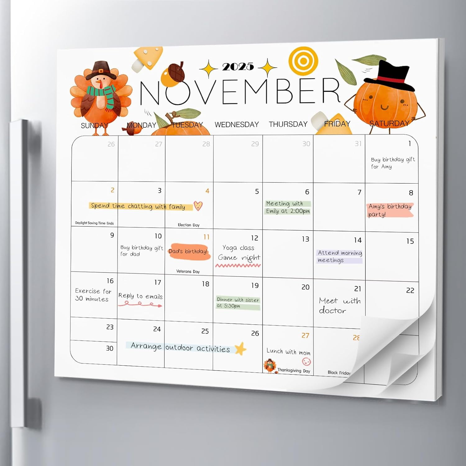 Delightful Magnetic Fridge Calendar 2026-2027 magnetic calendar for ...