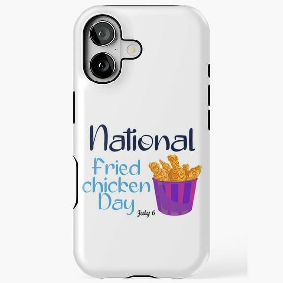 Delightful National Fried Chicken Day Design Case for iPhone 17 11 12 ...