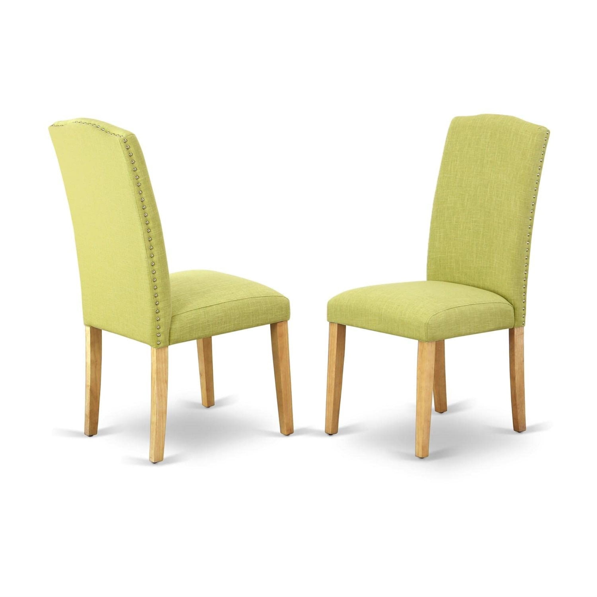 Delightful Set of 2 Parsons Chairs | Contemporary Design with Oak Legs ...