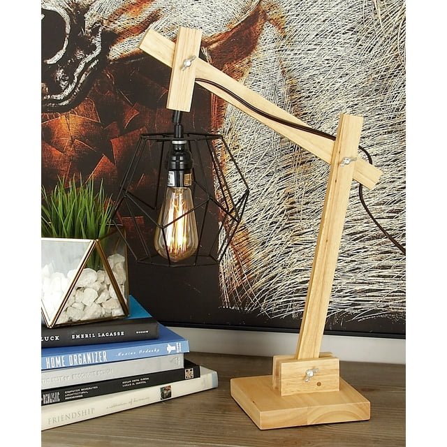 Delightful Wood Table Lamp With Bulb - Walmart.com