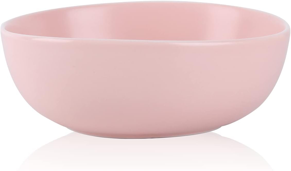 Delilah 6-Inch Bowl 6-Piece Set, Porcelain, Blush - Walmart.com