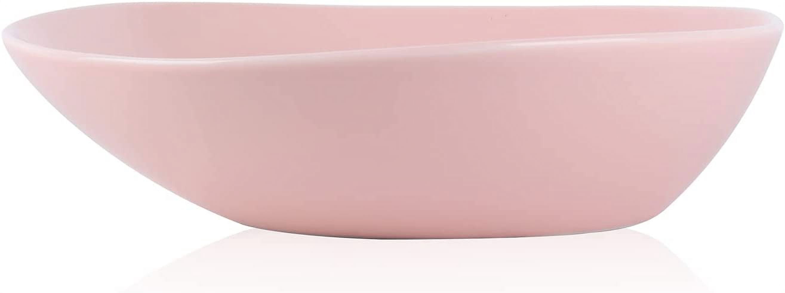 Delilah 8-inch Bowl 6-Piece Dish Set, Porcelain, Blush - Walmart.com