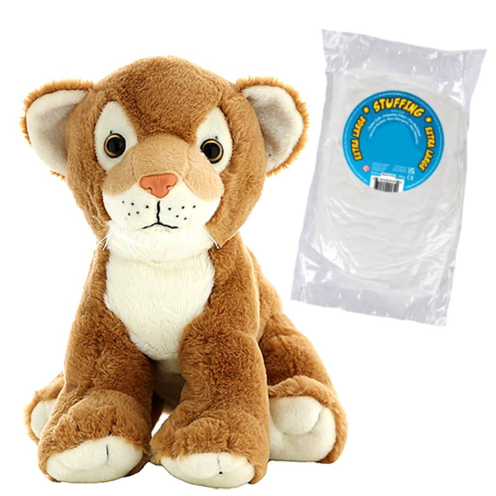 Plush Gear Delilah the Lion DIY Plush Toy Kit with Toys Skin and Soft ...