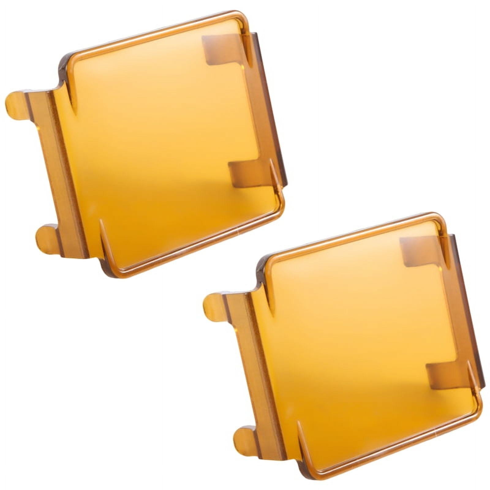 Deliqiba 2 Pcs 3 Inch Amber Led Pod Covers Square Led Light Bar Covers ...
