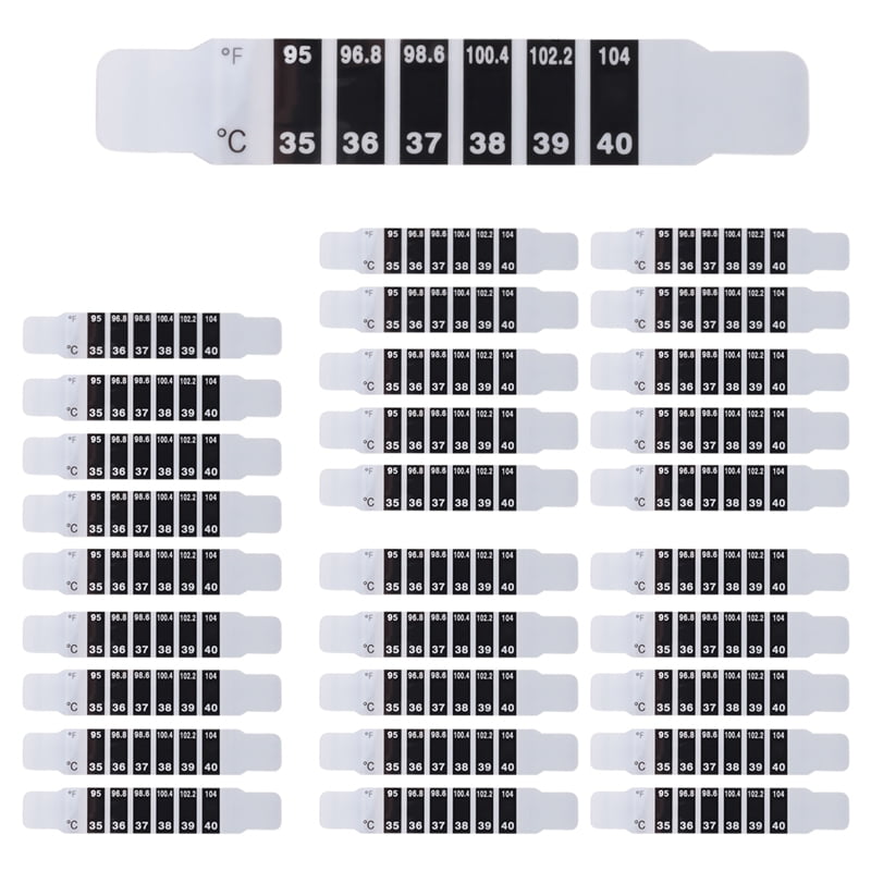 Qilidiba Adhesive Stickers 30 Pcs Forehead Thermometer Strips Adhesive ...