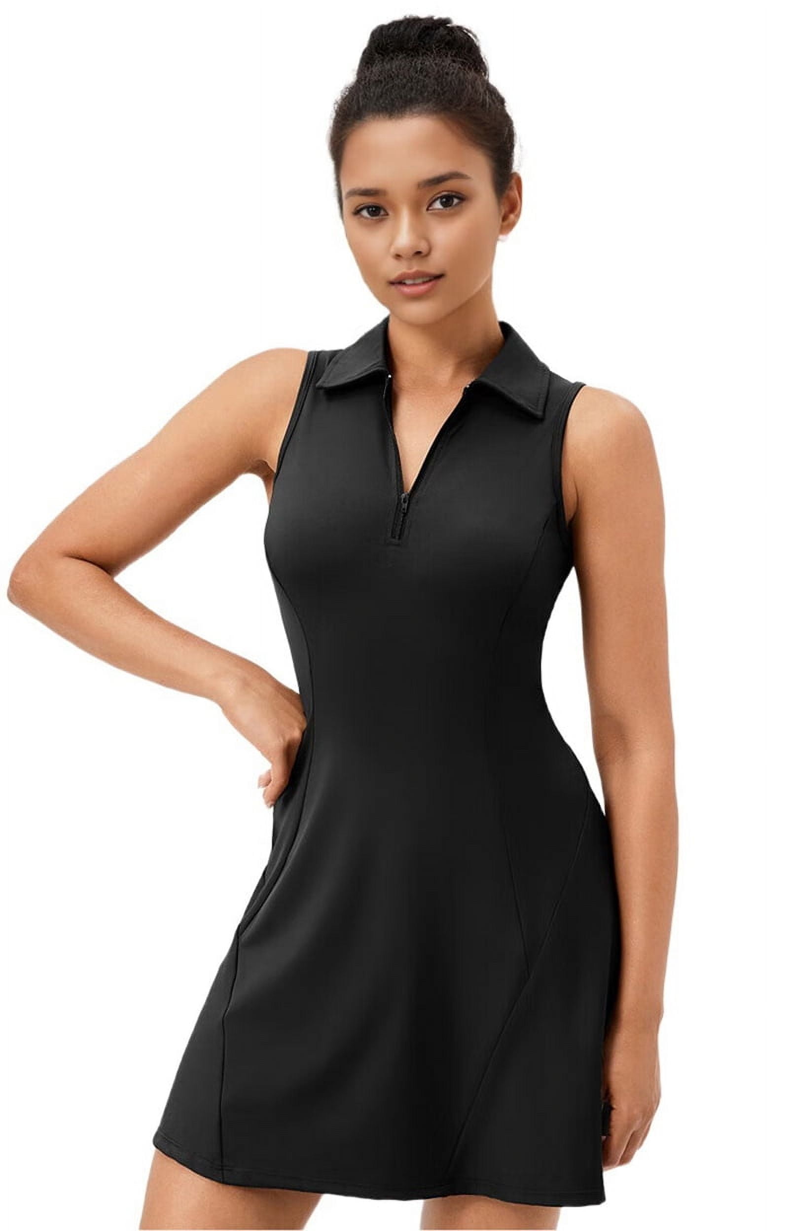 Deliqiba Golf Dress for Women Tennis Dresses with Shorts Pockets ...