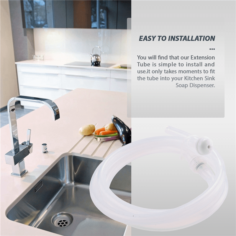 Deliqiba Kitchen Soap Dispensertube Sink Soap Dispenser Extension Tube ...