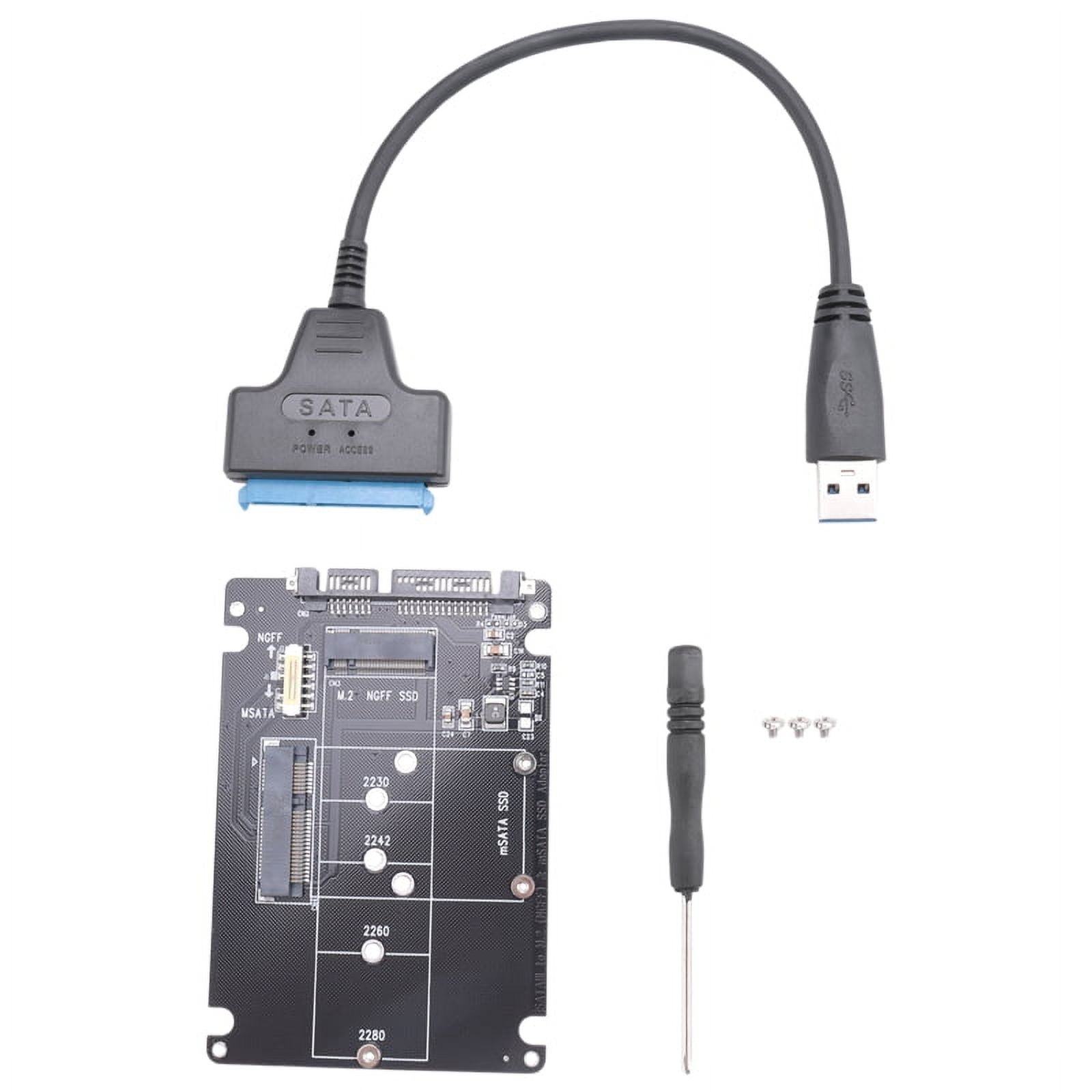 Qilidiba M.2 NGFF MSATA to USB 3.0 Adapter Converter Reader Card with ...