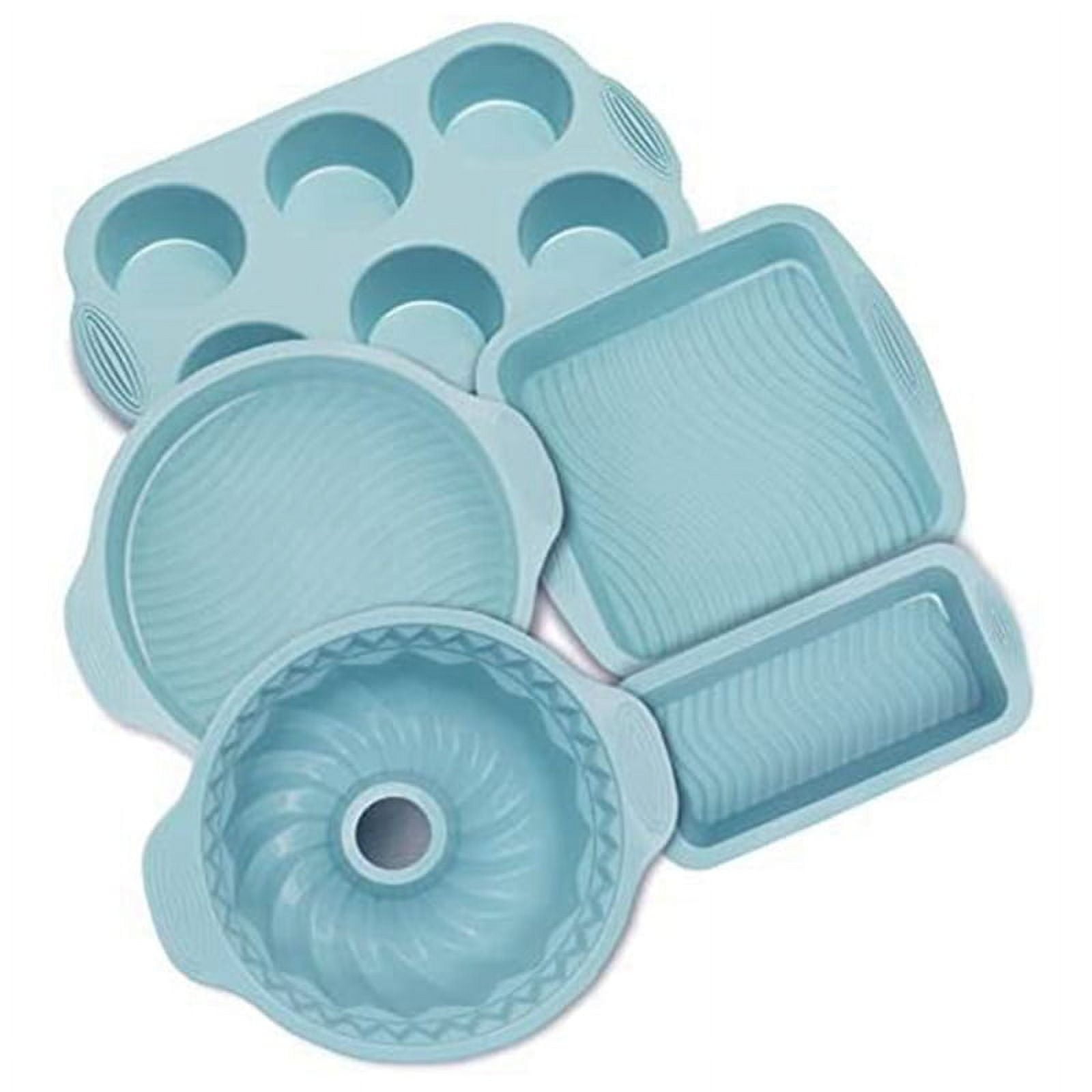 Deliqiba Silicone Bakeware Set Nonstick Baking Pans Cake Molds Set for ...