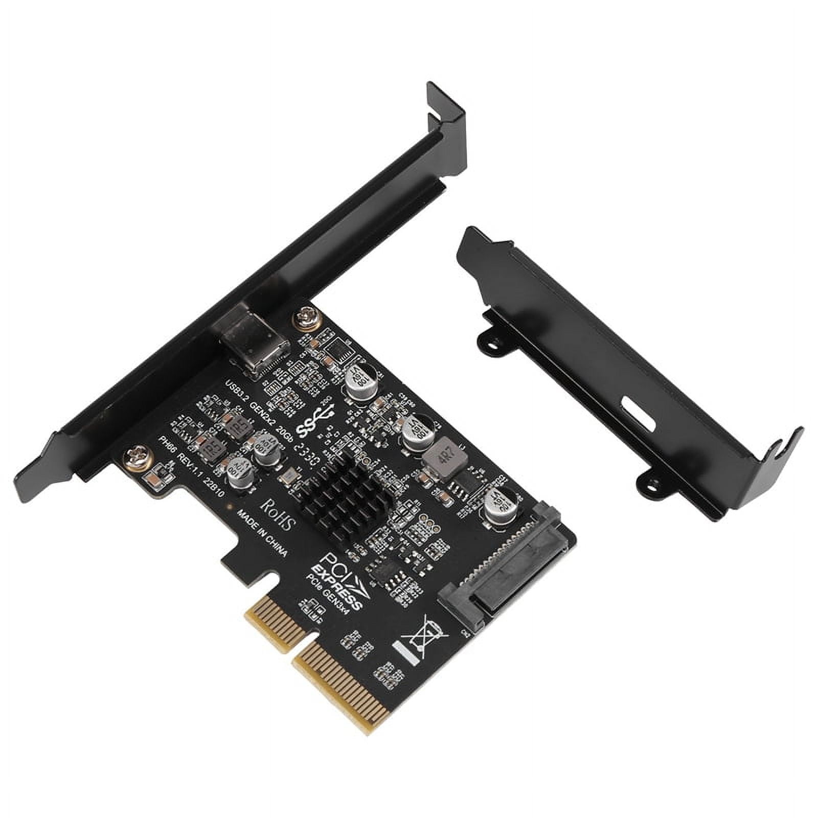 Deliqiba USB PCIE Card Type C PCI-Express 4X to USB 3.2 Gen 2X2 (20Gbps ...