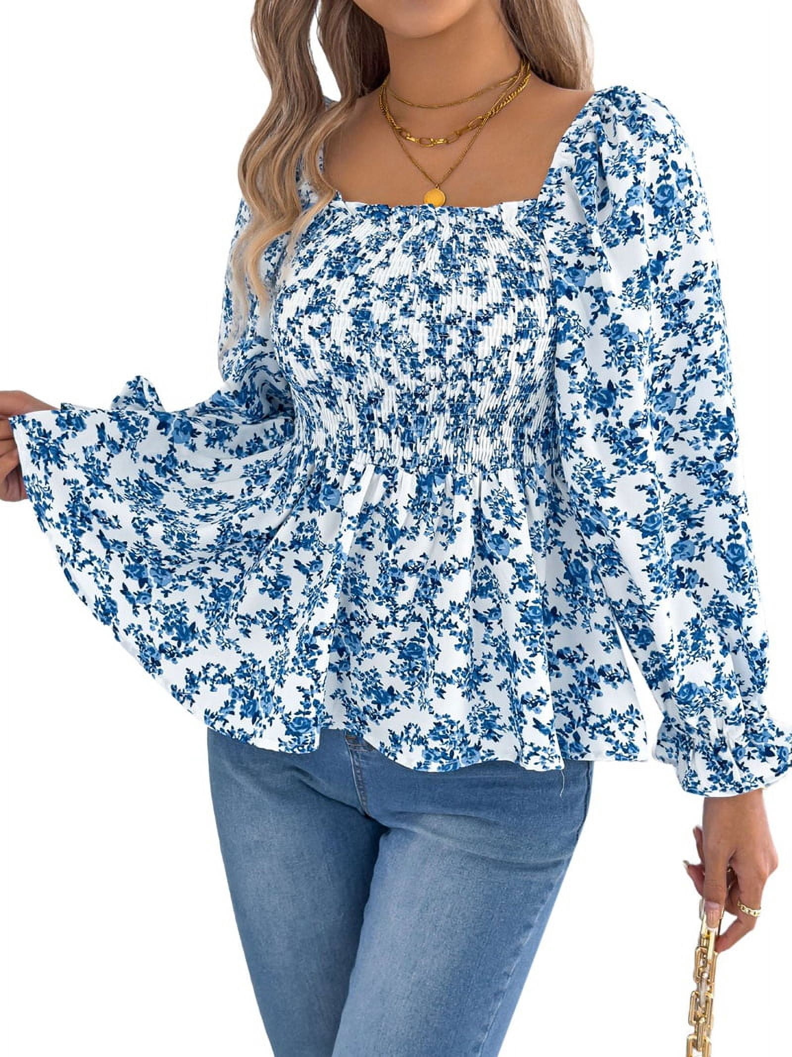 Deliqiba Women'S Plus Size Striped Off-Shoulder Long Sleeve Pleated ...