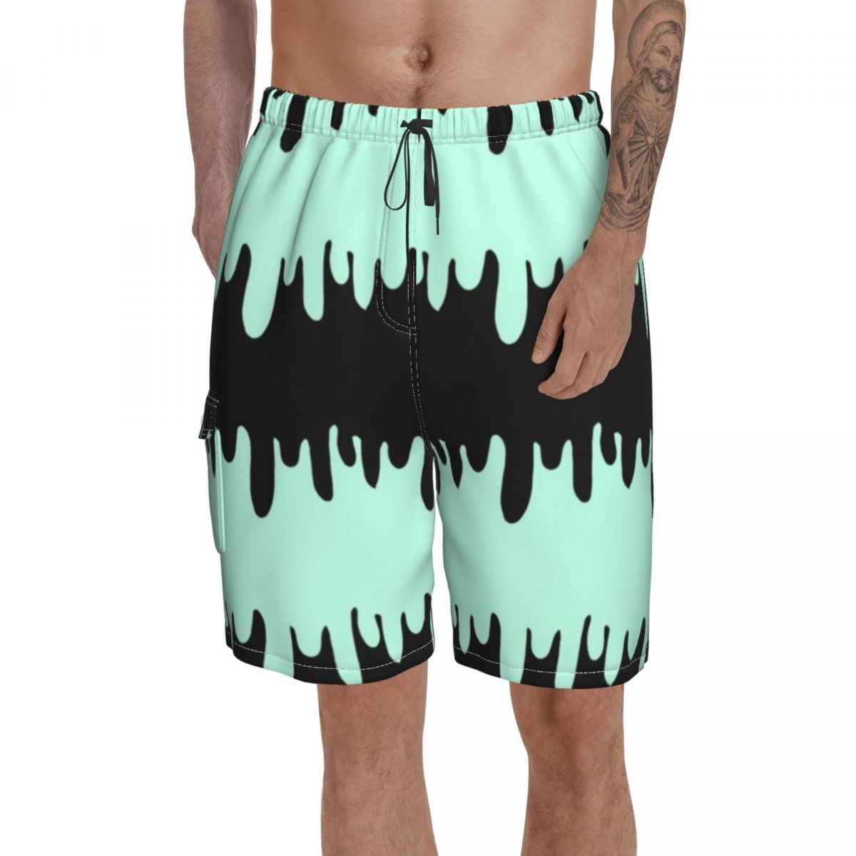Delirium Board Shorts Polyester Swimming Trunks Beach Pattern Men Swim ...