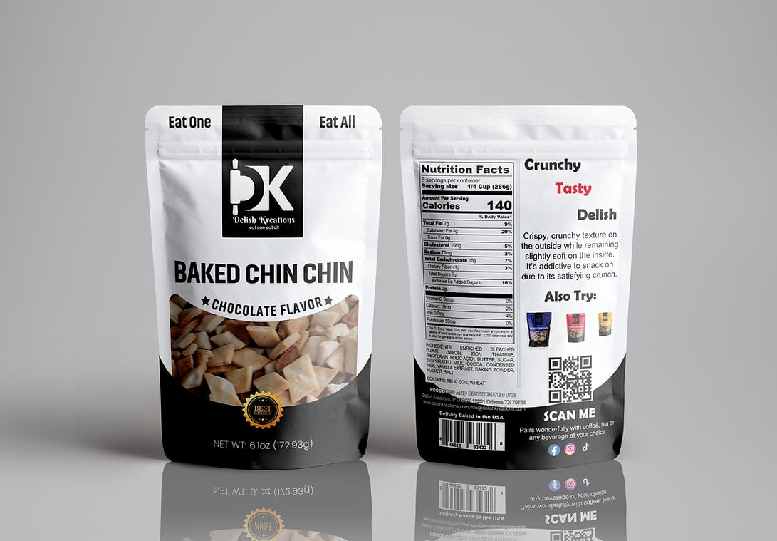 Delish Kreations Baked Chin Chin Chocolate Flavor 6.1oz - Walmart.com