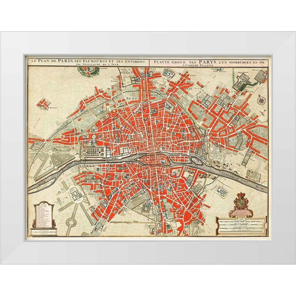 Delisle, Guillaume 14x11 White Modern Wood Framed Museum Art Print ...