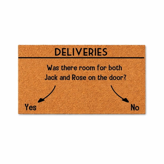 Deliveries Doormat, Funny Quote Door Mat, Jack Rose Door Joke, Yes No ...