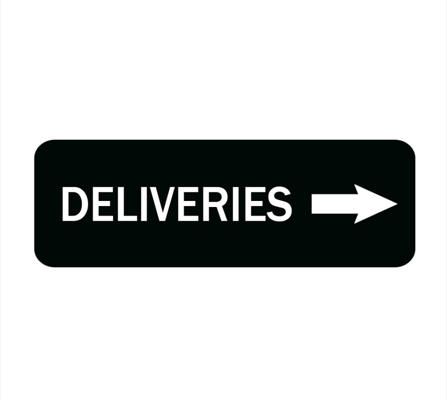 Deliveries Sign For House (With Strong Adhesive Tape), 10" X 3" Premium Durable For Home ...