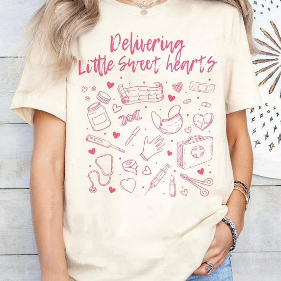 Delivering Sweet Hearts Shirt, Nurse Valentine's Day Gift, Girly Bow ...