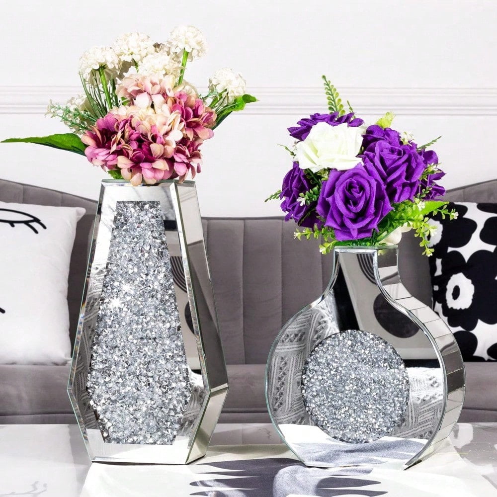 Bling Crystal Decorative Glass Vase For Home Decor, 12 Inch - Can't ...