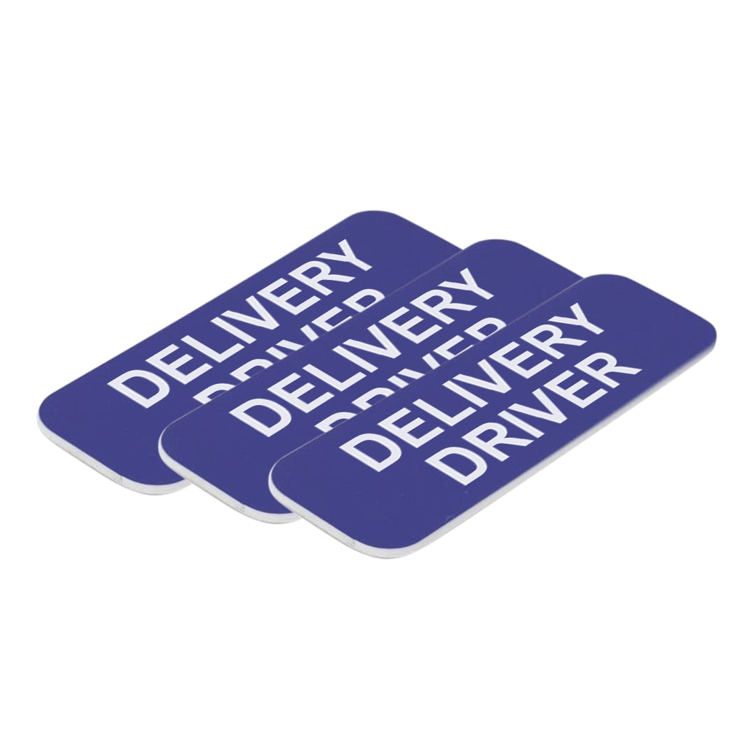 Delivery Driver 1 x 3" Name Tag/Badge, Blue, (3 Pack) - Walmart.com