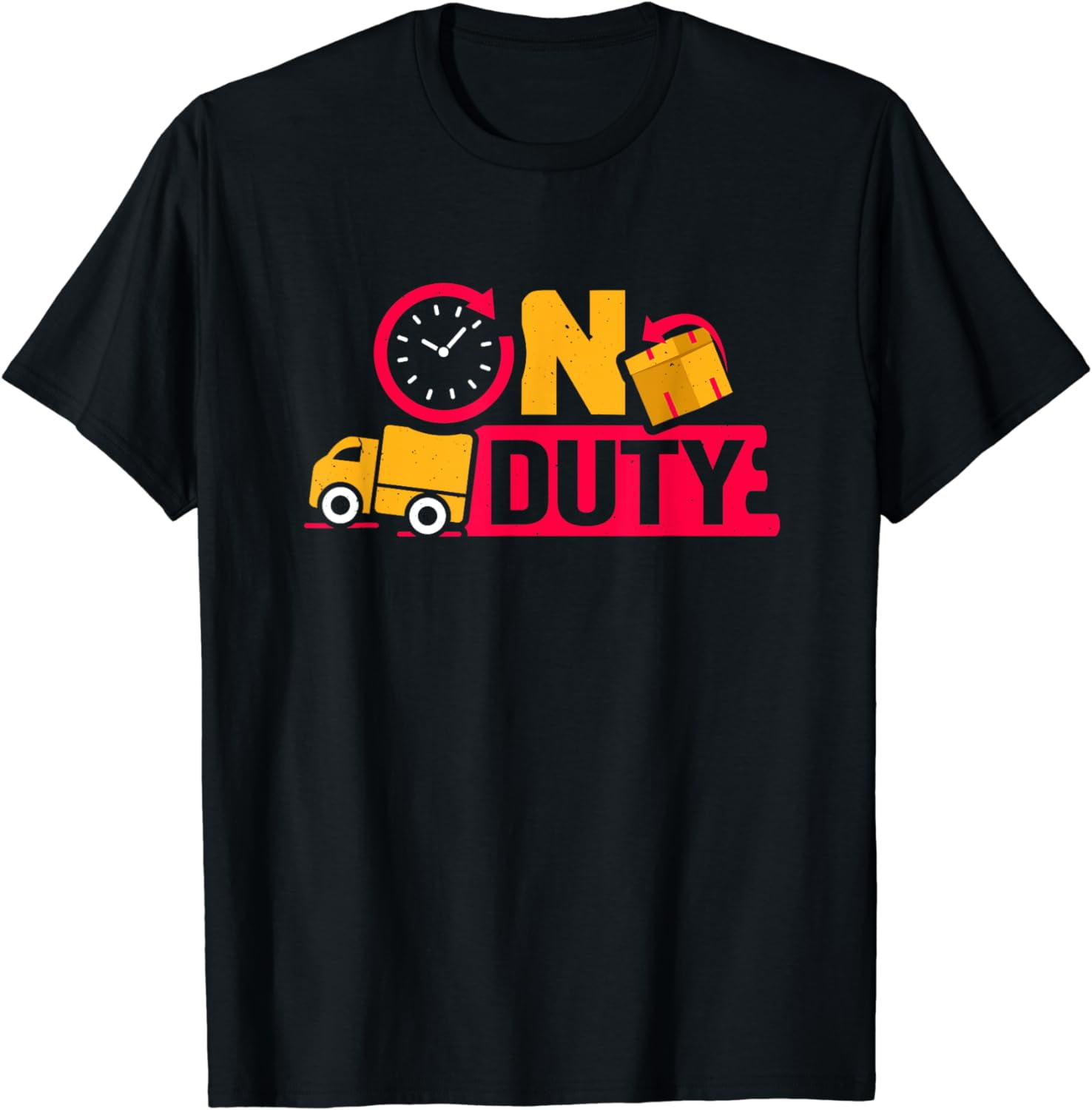 Delivery Driver On Duty Food Courier Deliveries Transporter T-Shirt ...